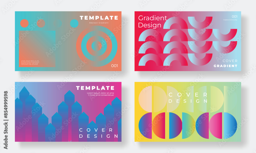 Set of template background design vector. Collection of creative ...