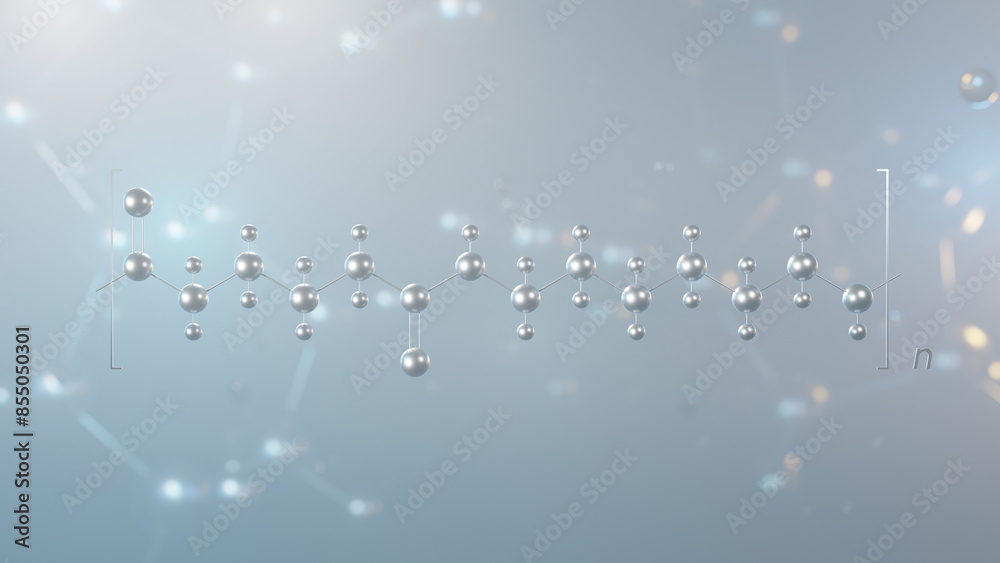 nylon 66 molecular structure, 3d model molecule, polyamide, structural ...