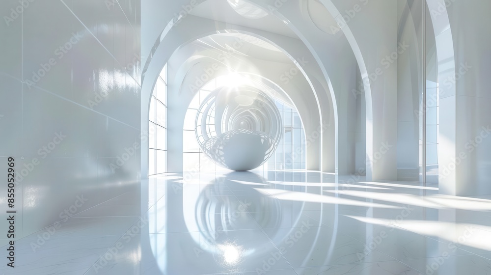 abstract spherical white light source in 3d environment hdri panoramic ...
