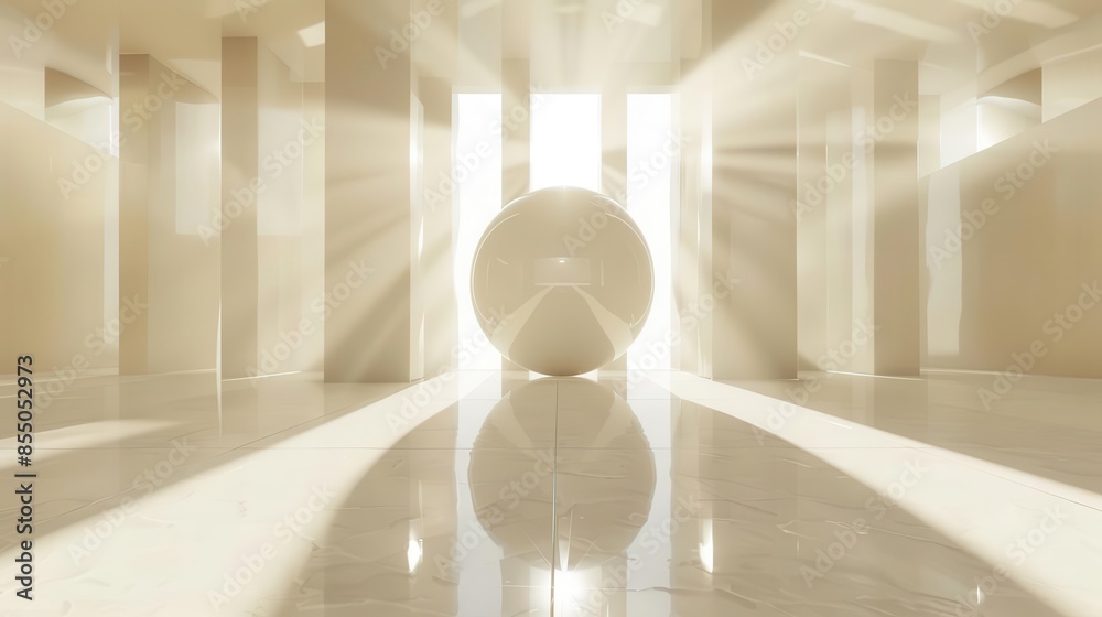 abstract spherical white light source in 3d environment hdri panoramic ...