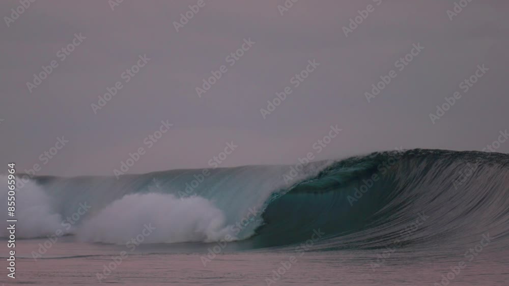 Teahupo'o stunning monstrous famous surfing barrel wave Tahiti French ...