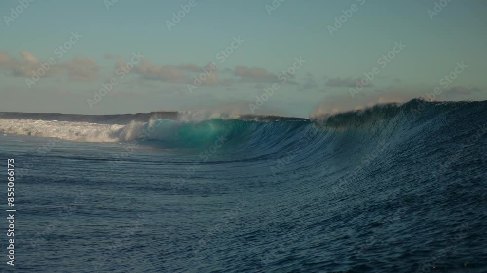 Rainbow Teahupo'o wave monstrous famous surfing barrel Tahiti French ...