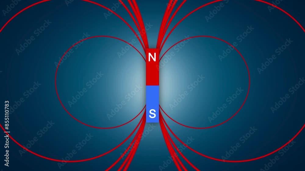 Magnetism physics schemes, polar magnets electromagnetic field ...