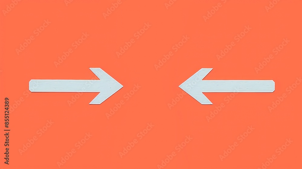 Vector illustration of multiple arrows on a green background, simple ...