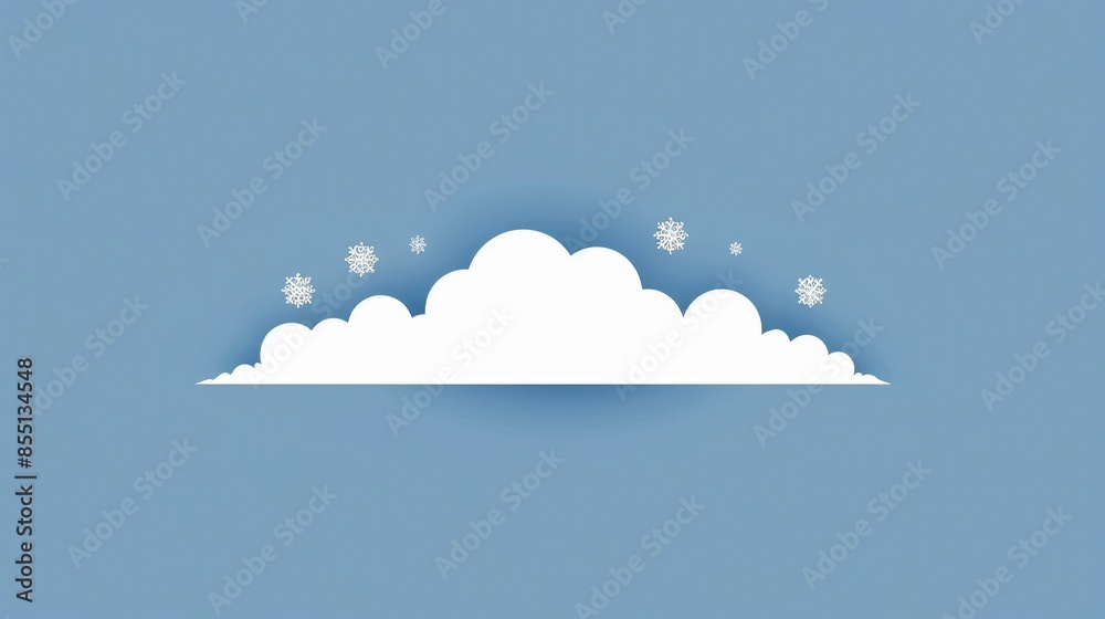Vector illustration of multiple snowflakes on a light blue background ...