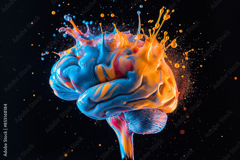 Mental health brain.Human thinking organ as a cognitive symbol of mind ...