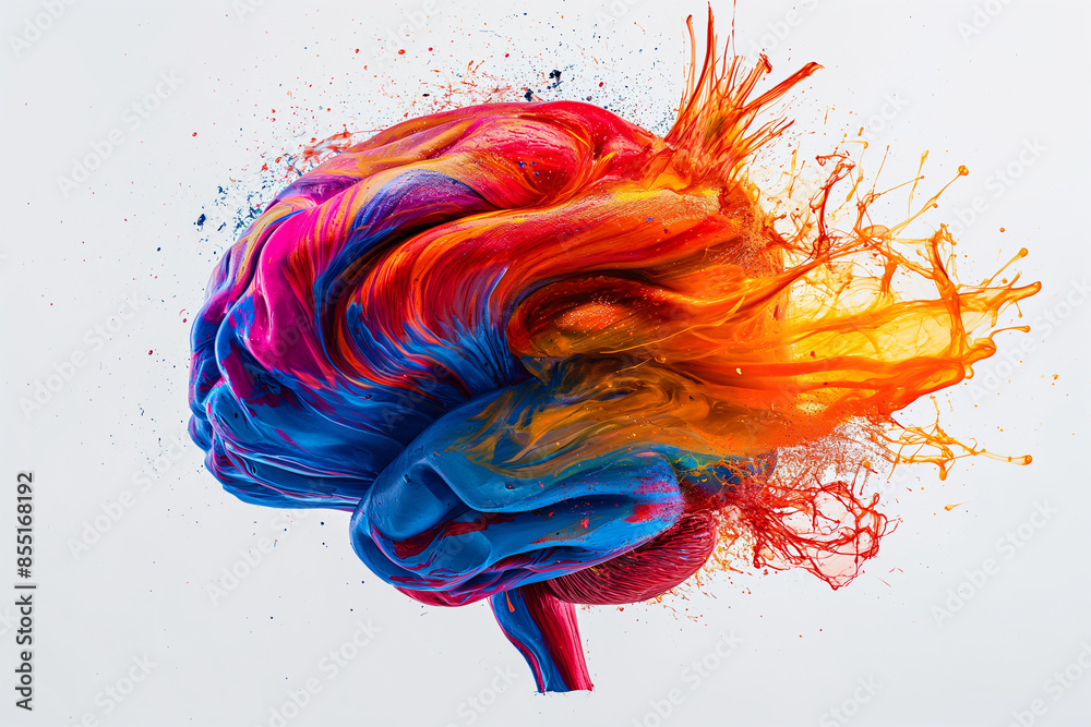 Mental health brain.Human thinking organ as a cognitive symbol of mind ...