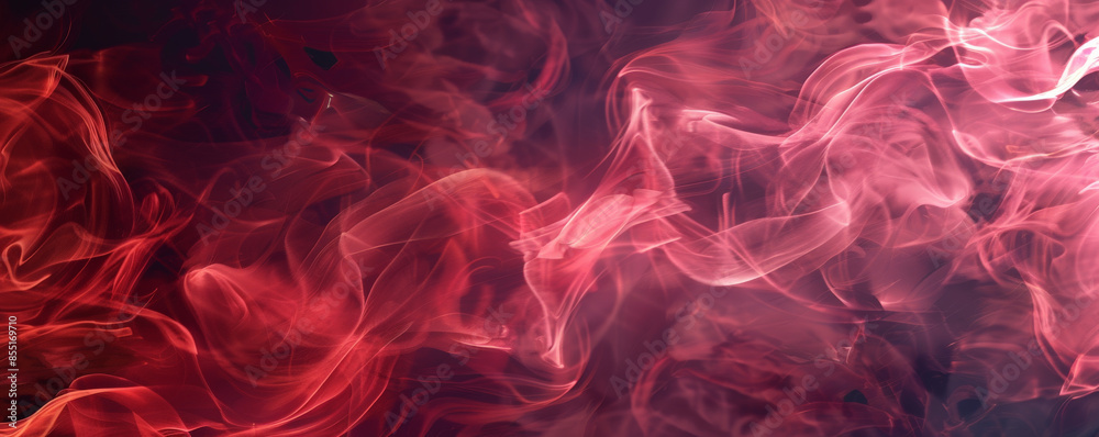 Smoke background with bright, red smoke in dynamic, swirling patterns ...