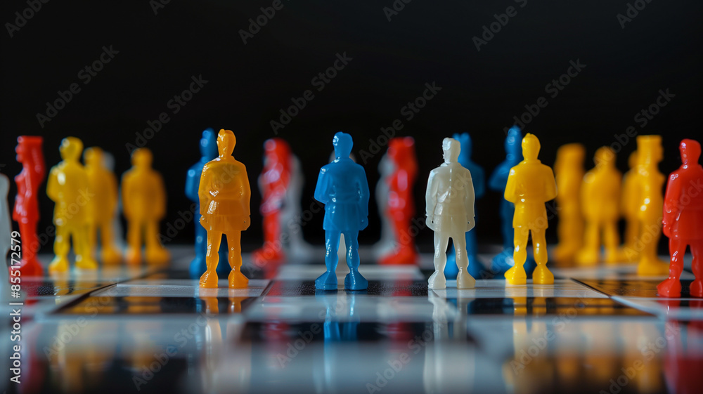 corporate strategy, staffing plan, competition - plastic figures of ...