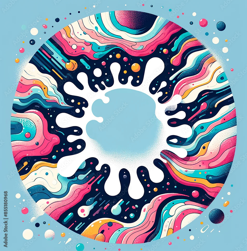 A collection of vibrant, abstract oil slick patterns in various ...