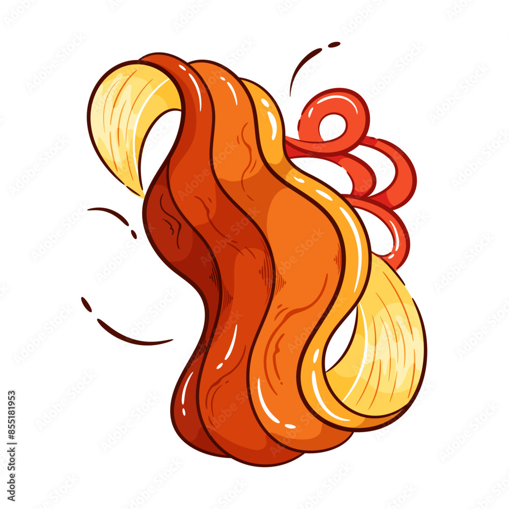 Japanese gyudon donburi illustration vector. Japanese grilled beef food ...