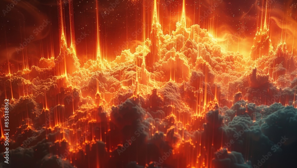 Immerse viewers in the mesmerizing dance between order and chaos, as 3D ...