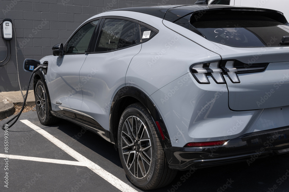 Ford Mustang Mach-E Premium EV Electric SUV display. Ford offers the ...