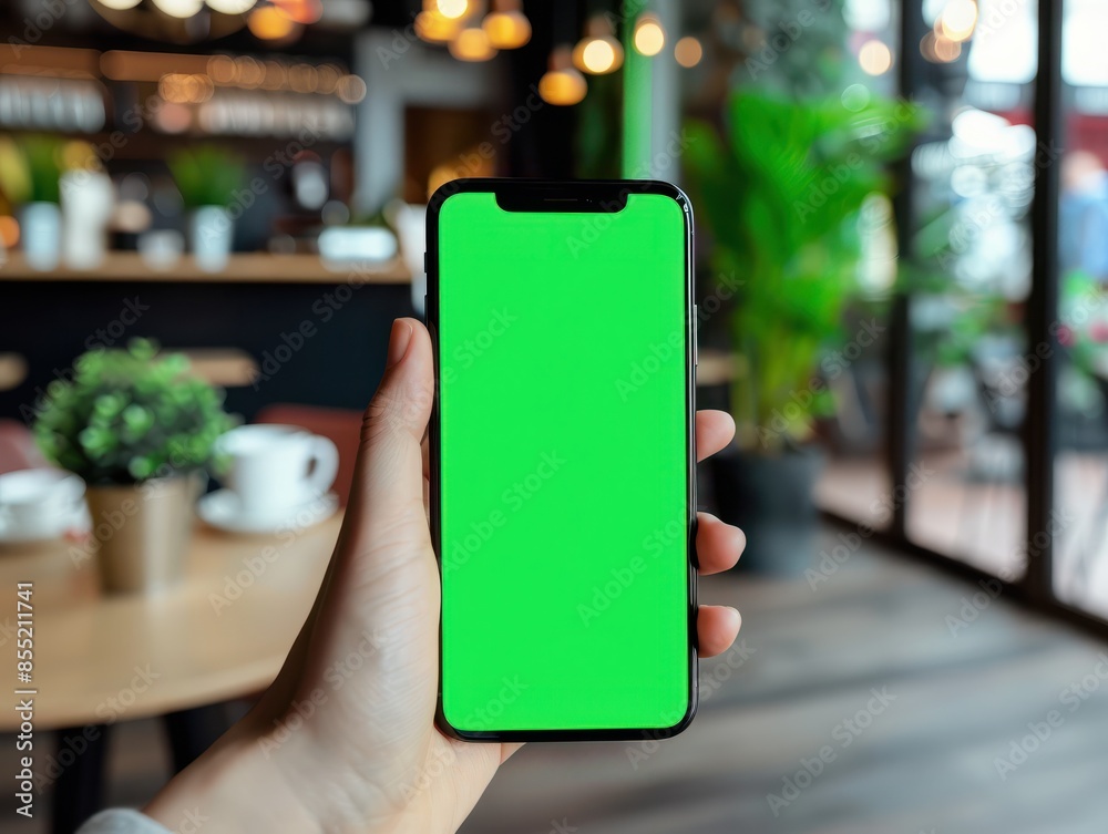 person holding smartphone, iPhone mockup, iPhone screen cut out mockup ...