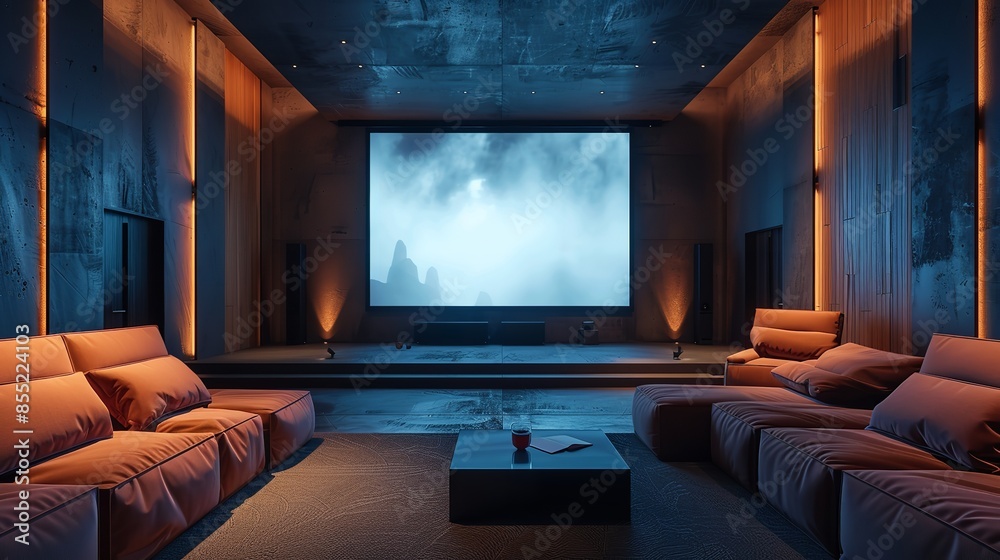 White Screen Projector Clean Background 8K Realistic Stock Photo ...