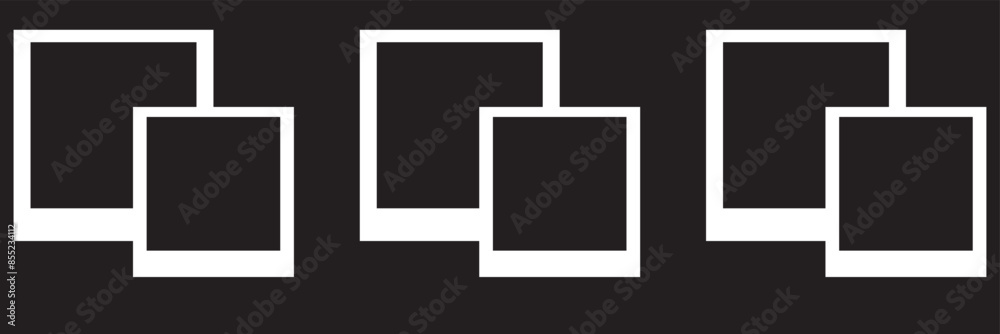 Blank photo booth strip template. Clipart image. isolated on white and ...