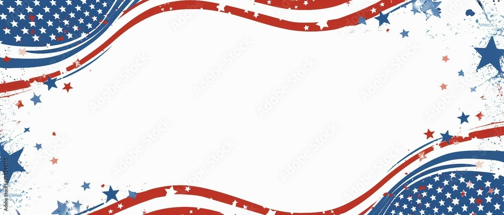 4th of July background featuring a border with the American flag ...