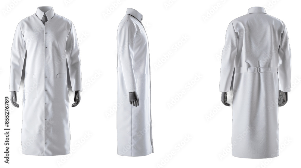 Realistic 3d Detailed White Blank Medical Lab Coat Set Isolated on ...