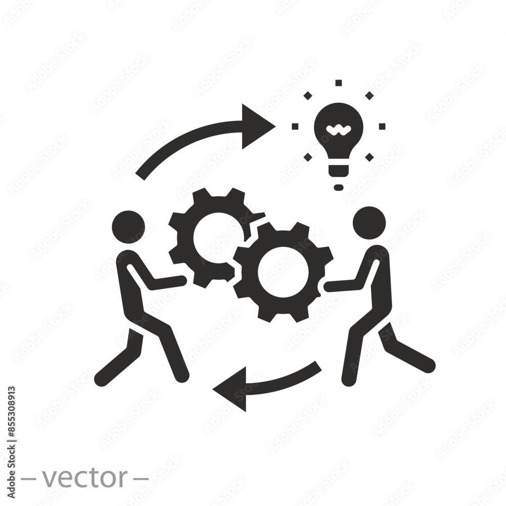 tapply team strategy icon, innovation implemen, automation process ...