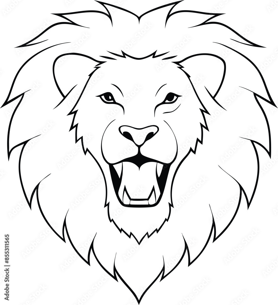 lion design mammal isolated graphic wild africa wildlife icon art ...