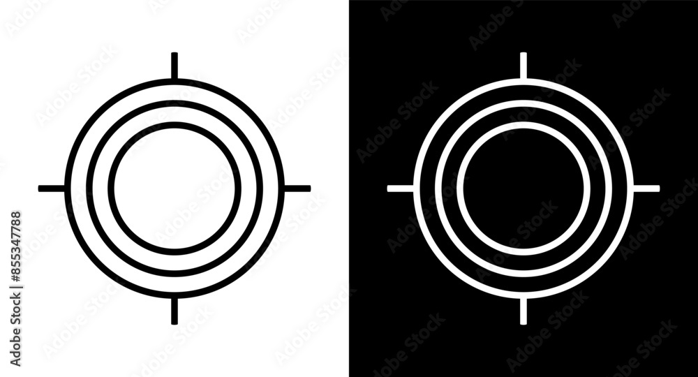 Shooting targeting line icon collection for web, ui, mobile apps ...