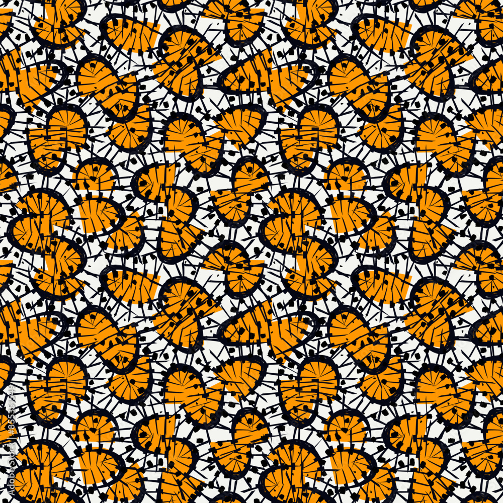 African style seamless pattern. Bright ethnic, tribal ornament. Floral ...