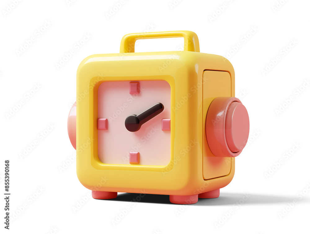 Yellow Hand Timer 3D Illustration | Colorful Design | Isolated on ...