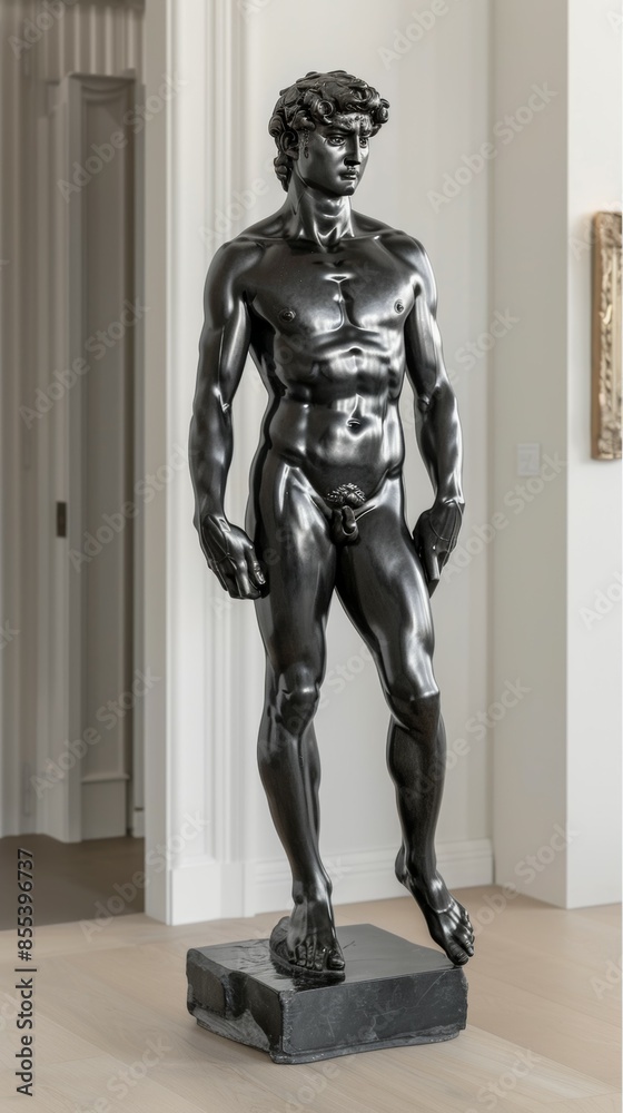 A statue of a man with no clothes on, antique art classics Stock ...