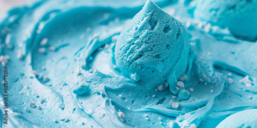 Artistic blue curacao sherbet, a closeup of artistic blue curacao ...