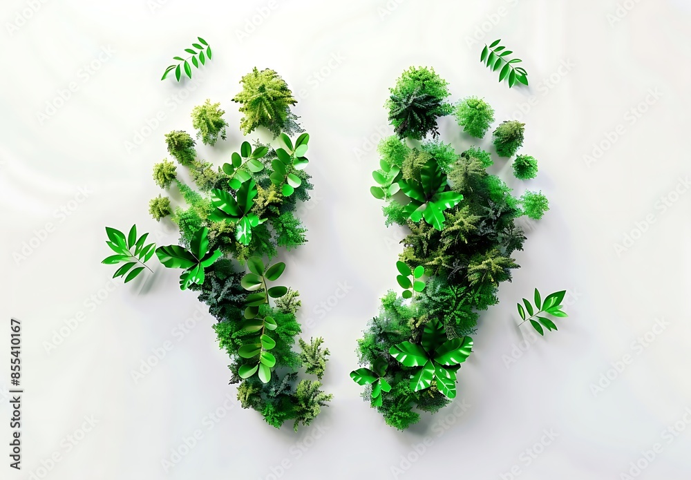 Tropical forest in shape of two footprints. Impact of human activity on ...