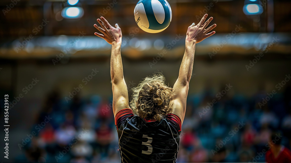 A volleyball player playing a shot capture moment sports photography ...