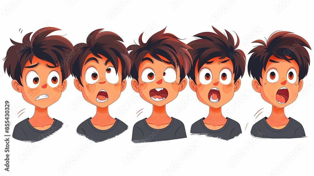 Rage, hatred, anger expressions, emotions set. Mad rude aggressive ...