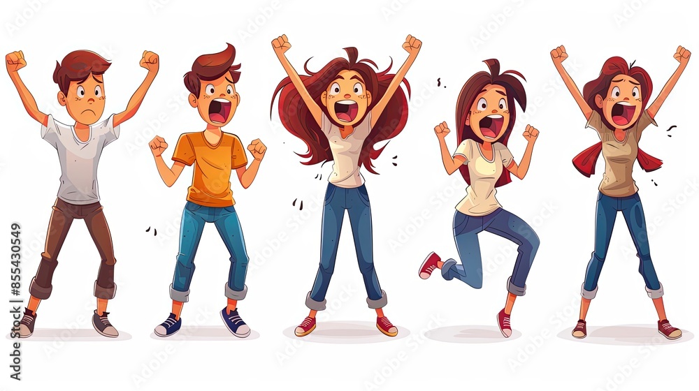 Rage, hatred, anger expressions, emotions set. Mad rude aggressive ...