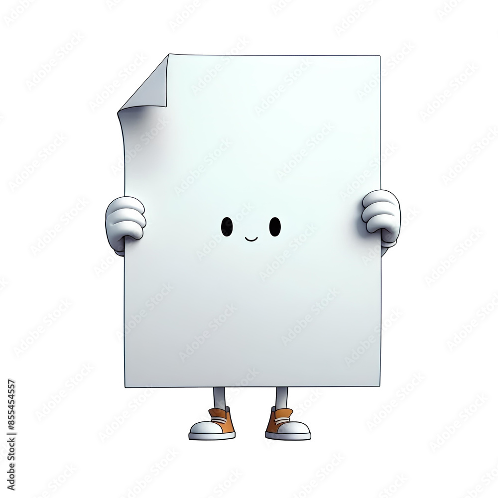 caricatura de una hoja de papel Stock Illustration | Adobe Stock