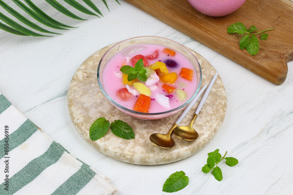 Sop Buah or Mix fruits ice one of popular fruits ice in Indonesia ...