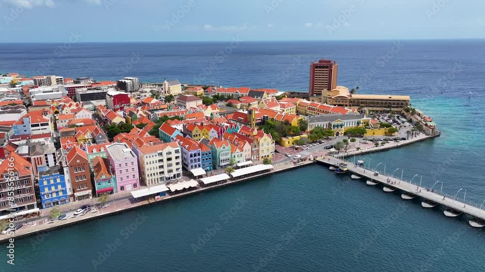 Curacao Skyline At Otrobanda In Willemstad Curacao. Caribbean Island ...