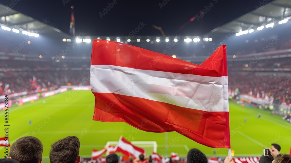 Excited Austrian Fans Cheering at Sunset Football Game - EM European ...
