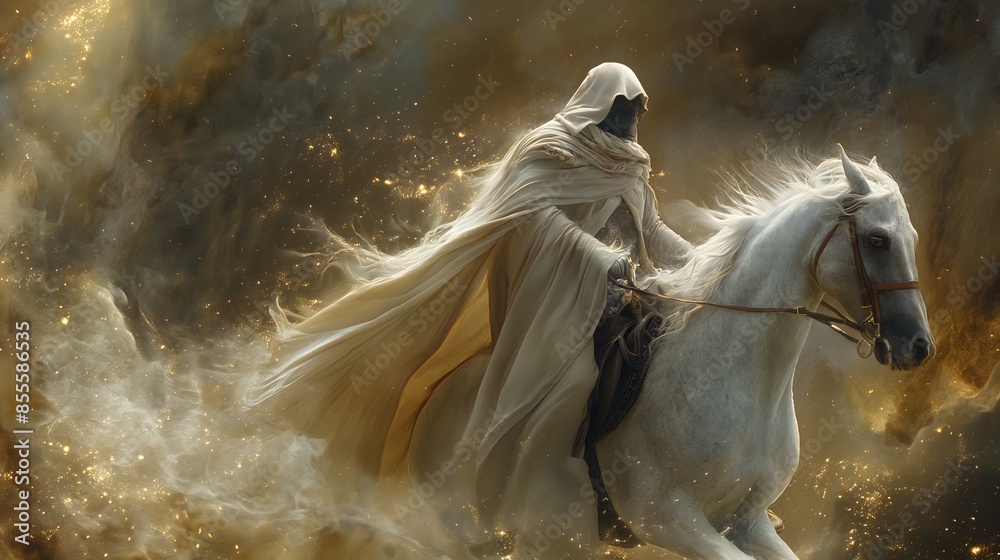The First of the Four Horsemen of the Apocalypse, Riding a White Horse ...