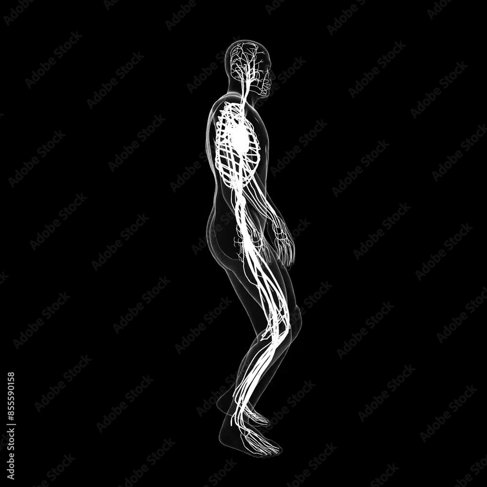 Animated 3D model of the human circulatory system. The model shows the ... Animated 3D model of the human circulatory system. The model shows the ...