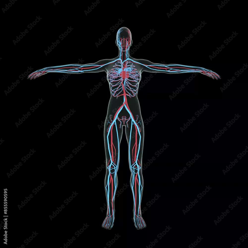 Video „A 3D animated visualization of the female circulatory system ...