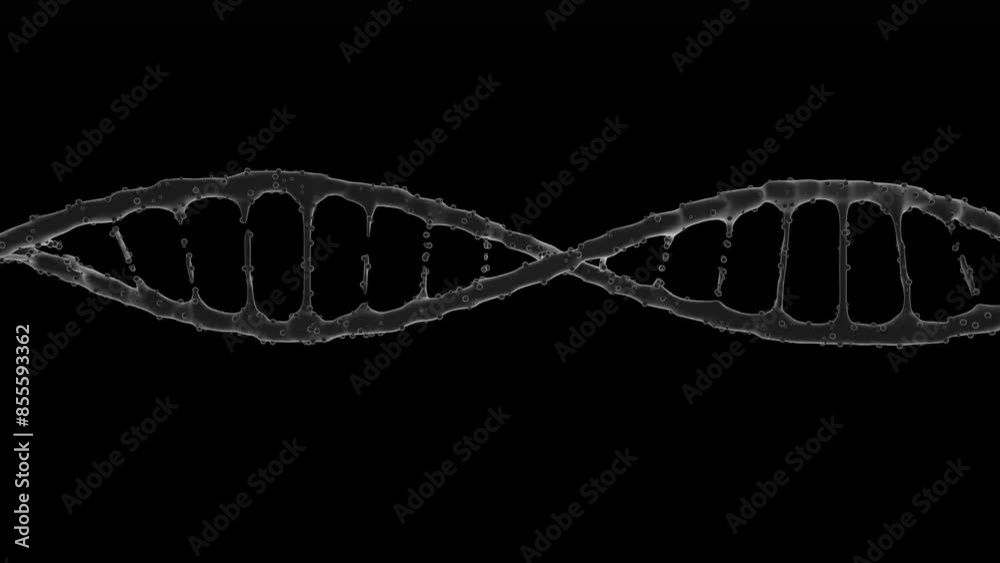 This video features a 3D animation of a DNA molecule. It is a visual ...