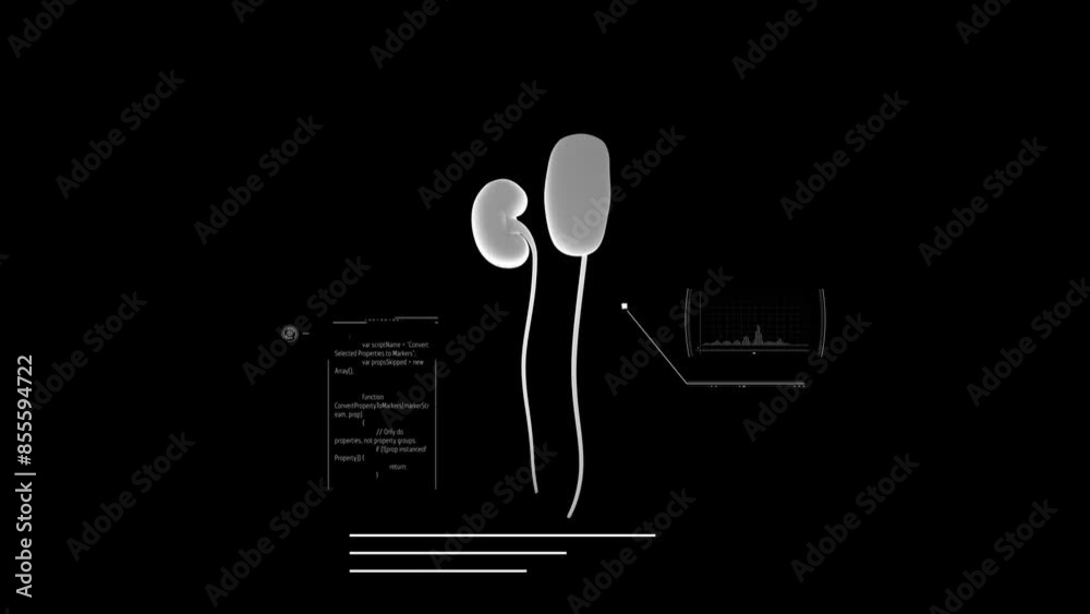 This video showcases an animated 3D model of human kidneys ...