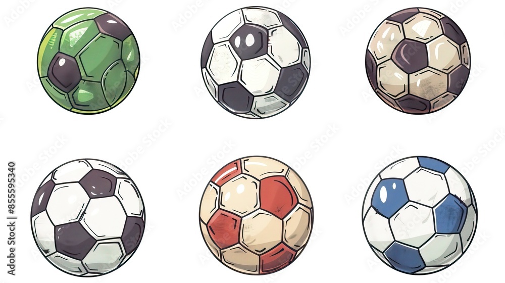 football soccer ball cartoon vector isolated clip art Stock ...
