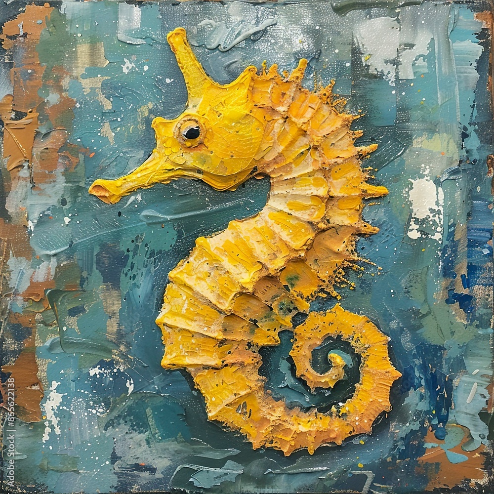 Yellow Seahorse, Caballito de mar amarillo, caballito de mar Stock ...