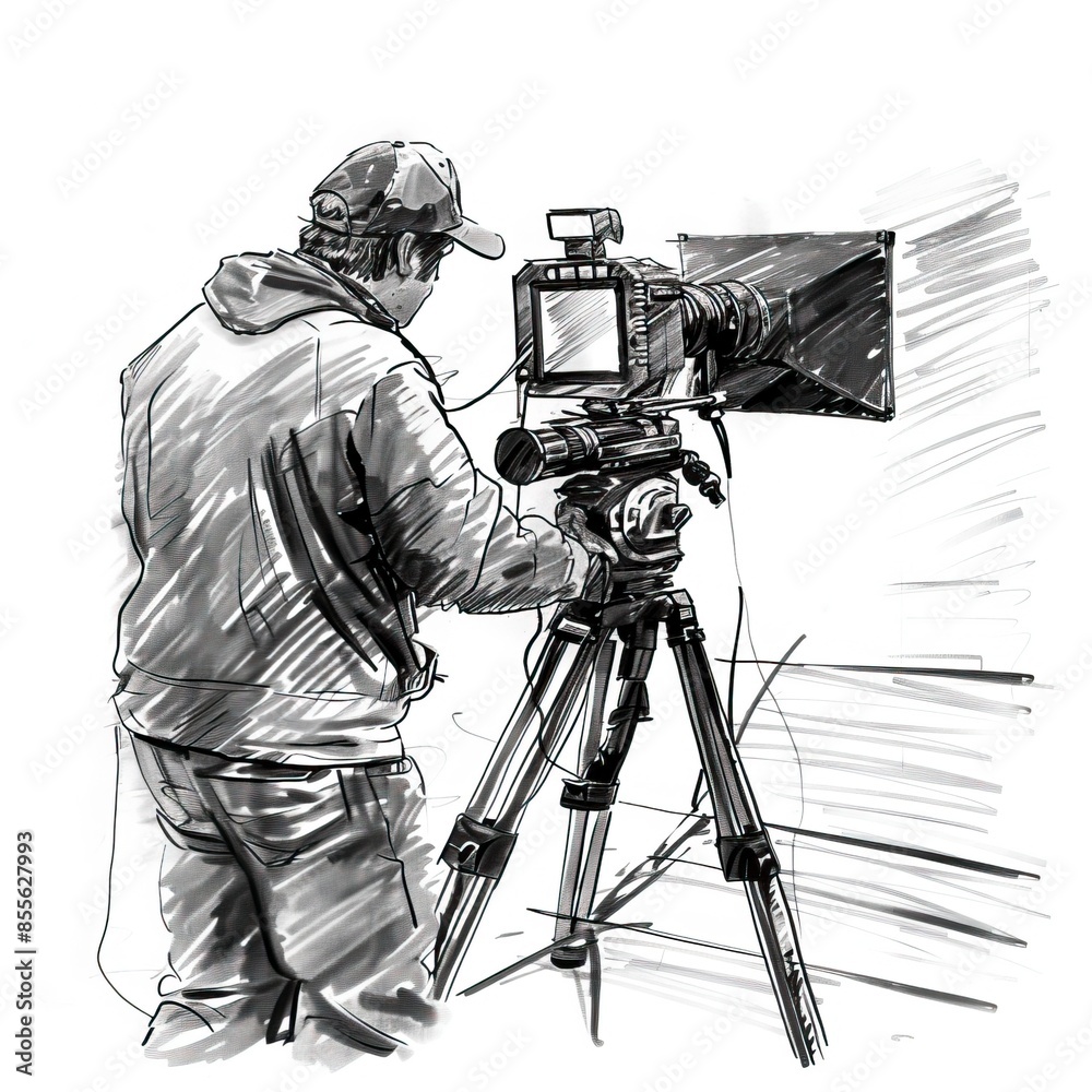Film Crew Clapperboard Cameraman Soundman Drawing, pic of slenderman ...