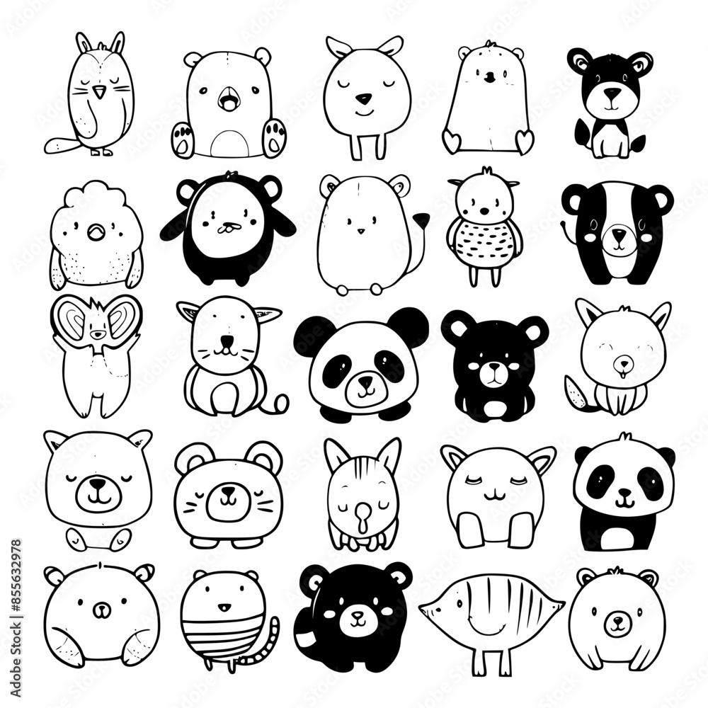 cute animal svg, farm animal svg, Animal clipart, Animal Svg, Doodle ...