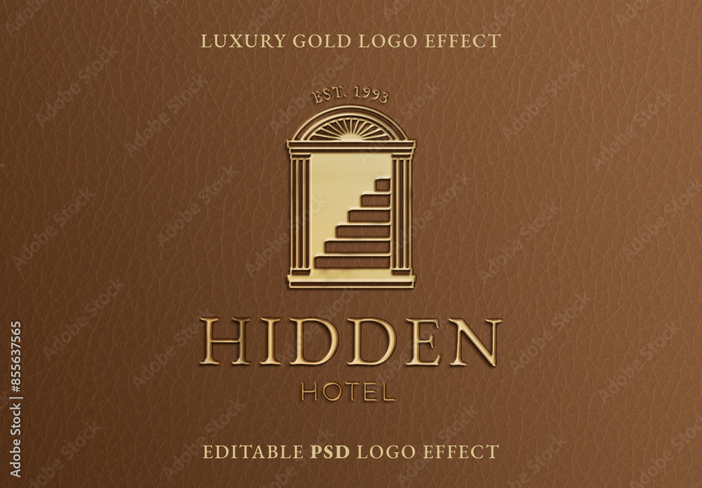 Luxury Gold Logo Effect Stock Template | Adobe Stock