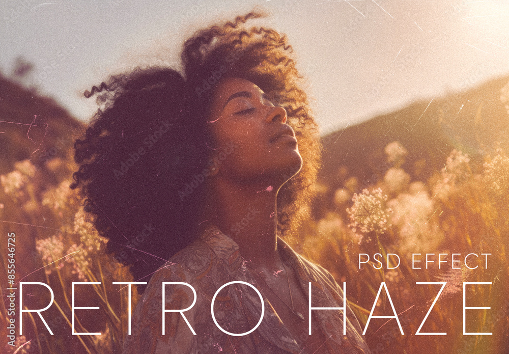 Retro Haze PSD Filter Effect Stock Template | Adobe Stock