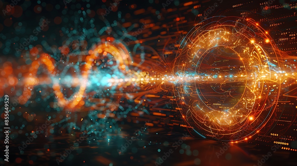 An artistic depiction of infinity symbols as part of a physics equation ...