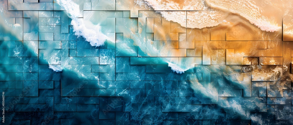4 Grid illustrate, Coastal Insights, Analyzing beach trends through ...